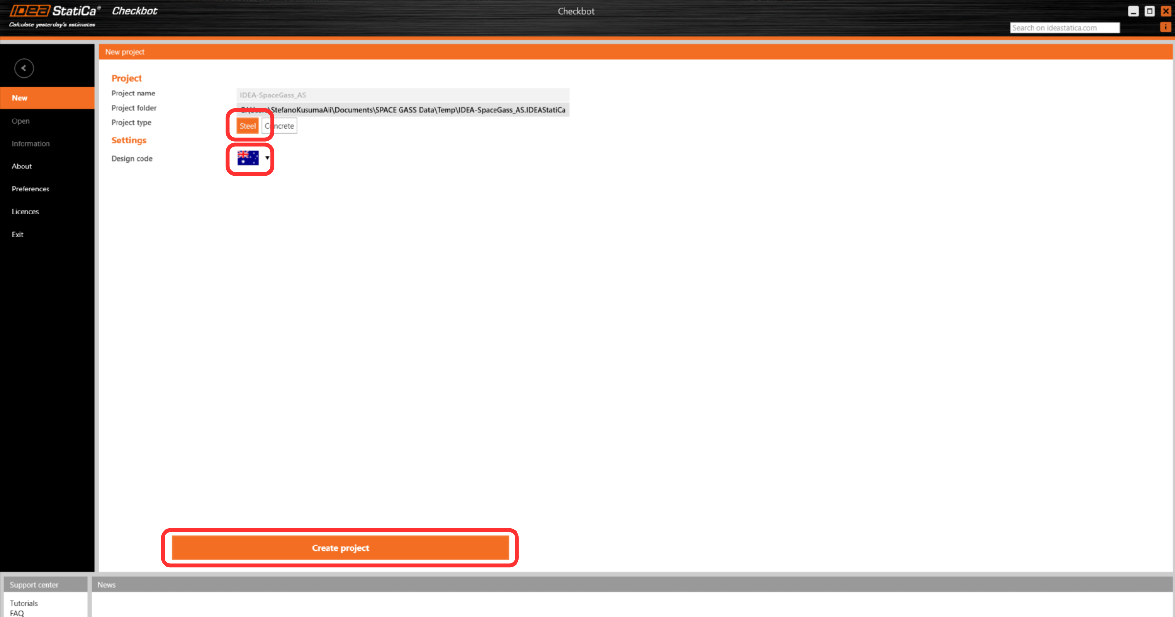 Space Gass BIM link for the structural design of a steel connection (EN) | IDEA StatiCa